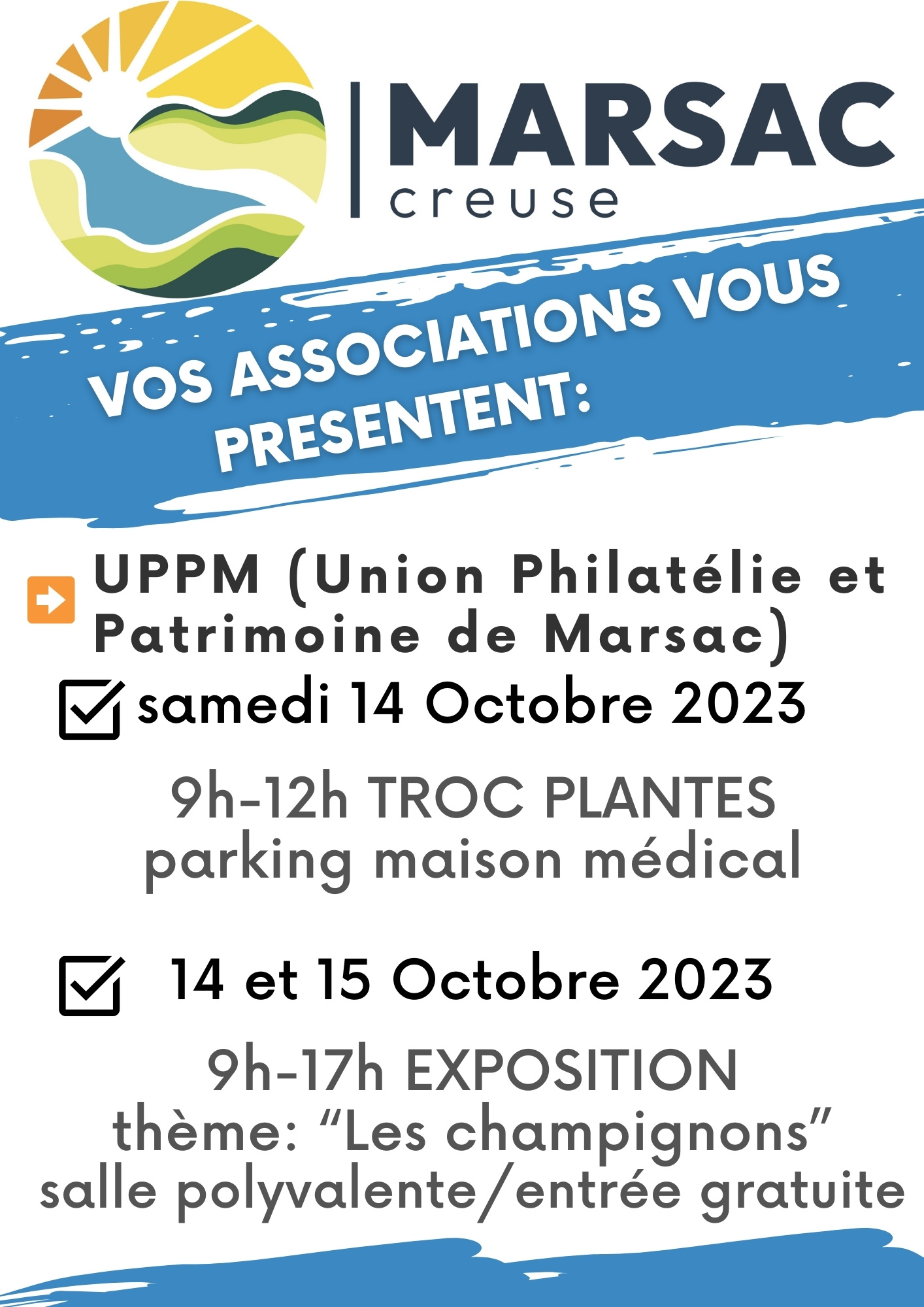 MAJ - UPPM - ENTRE JARDINS ET FORETS - les 14 et 15 OCTOBRE 2023